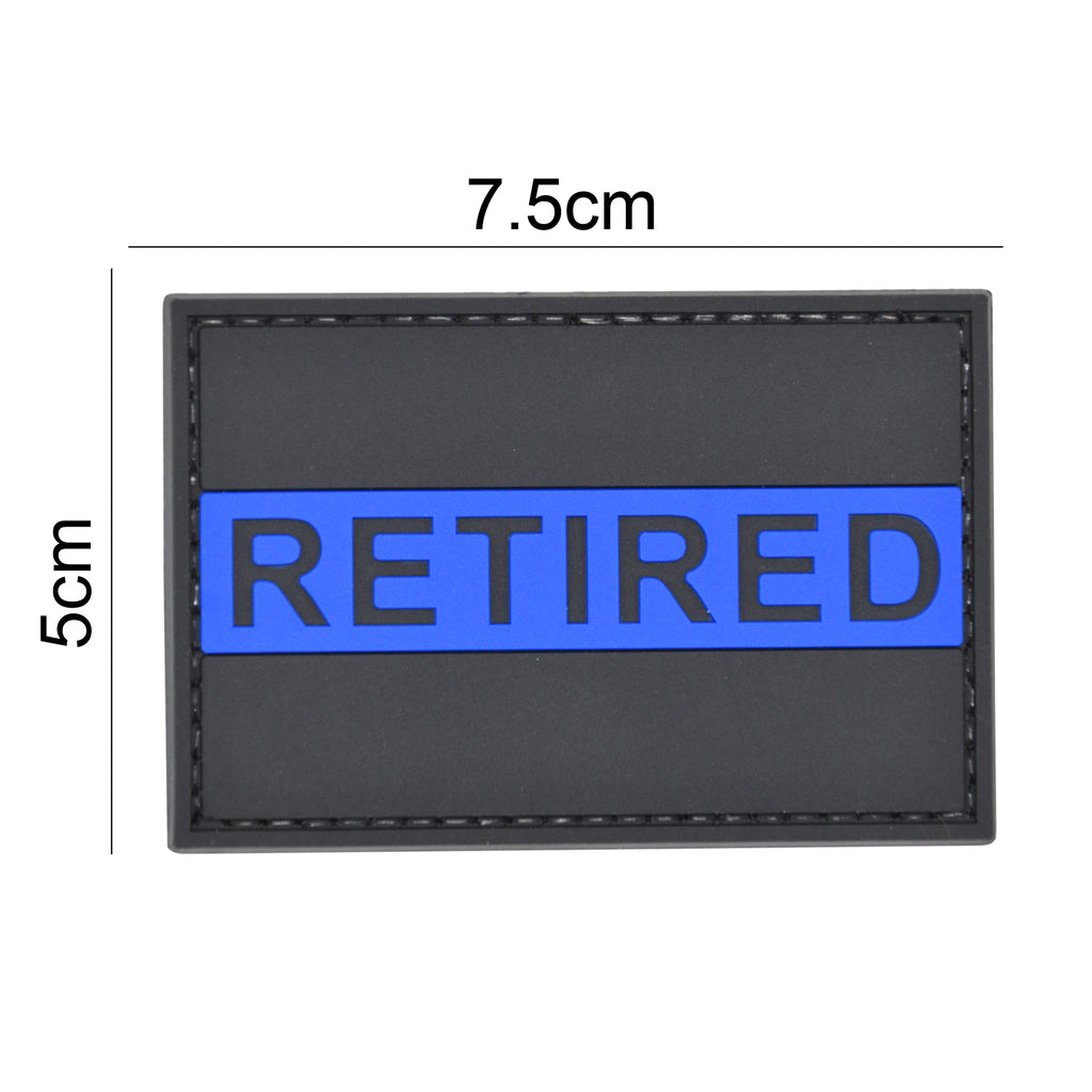 Retired Police Officer Blue Line Patch Black – Razor Edge Group