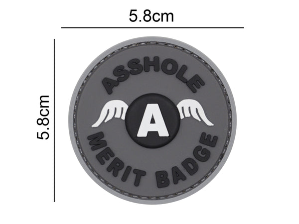 Asshole Merit Badge Patch Gray – Razor Edge Group