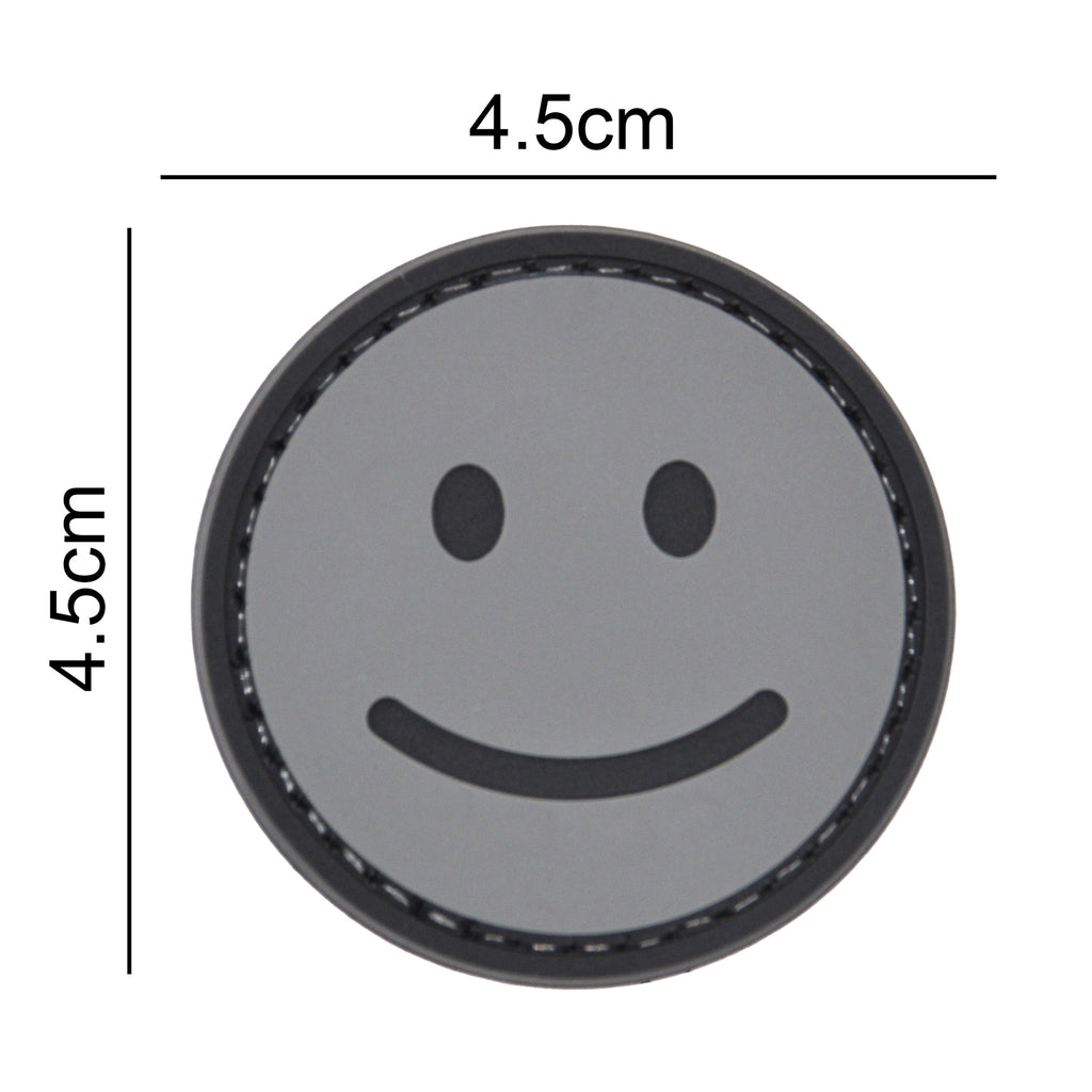 Round Smiley Face Patch Gray/Black – Razor Edge Group