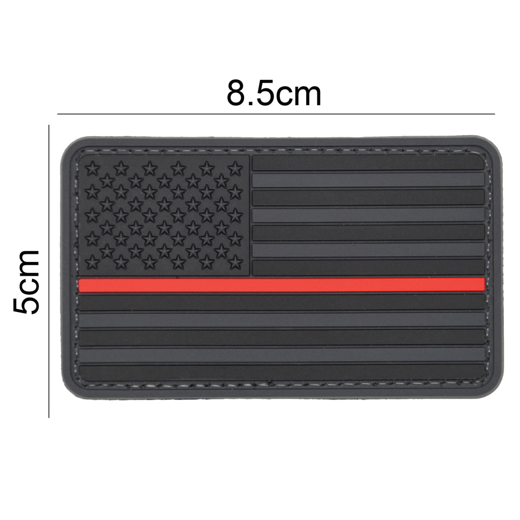 US Flag Red Line Patch Gray – Razor Edge Group