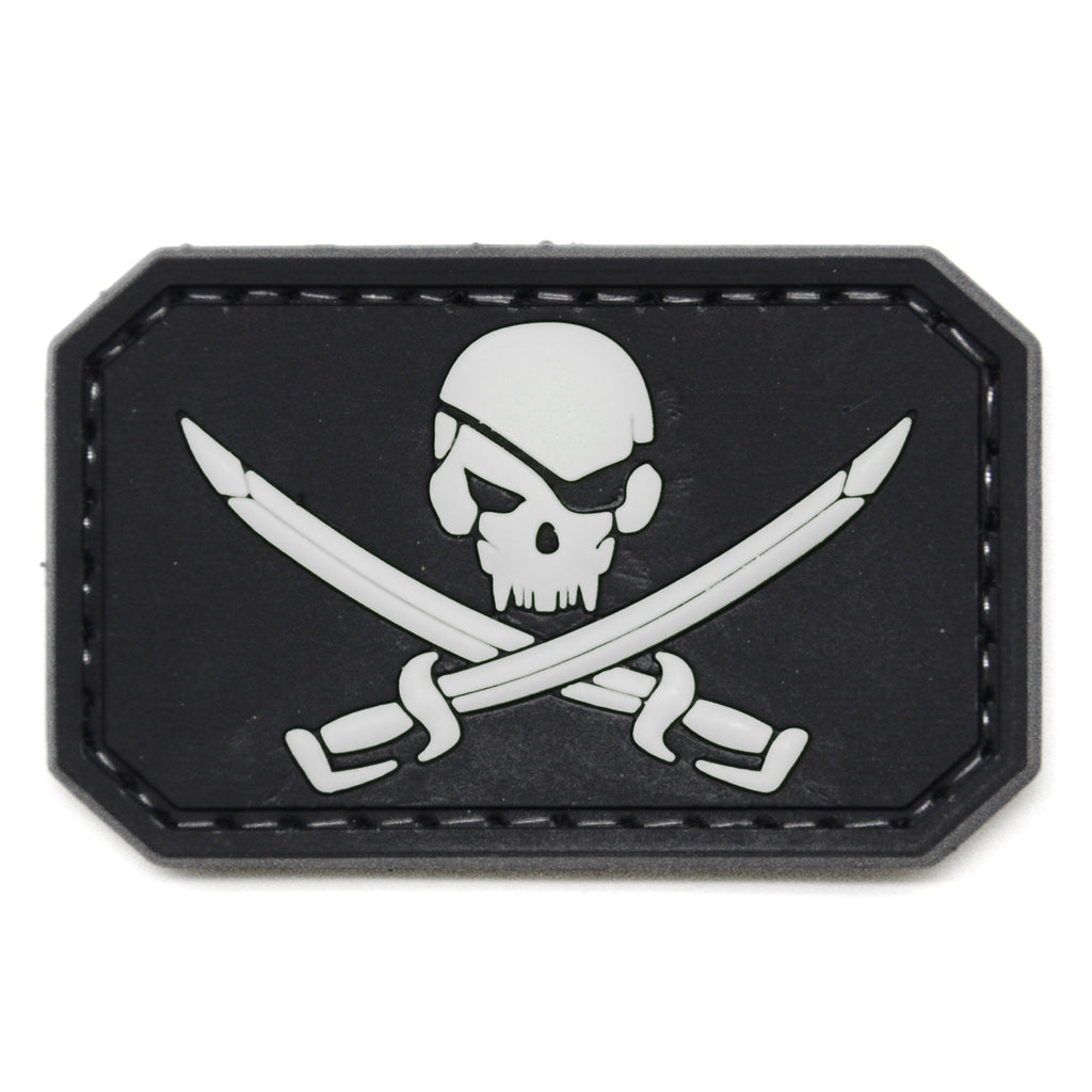 Pirate Jolly Roger Patch Black/White – Razor Edge Group